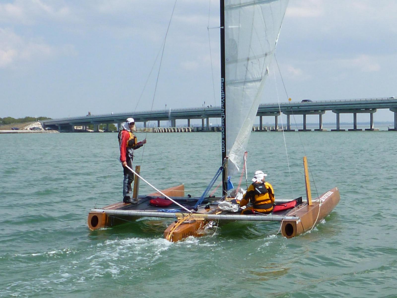 3 Small Trimarans Built by WaterTribe Guys